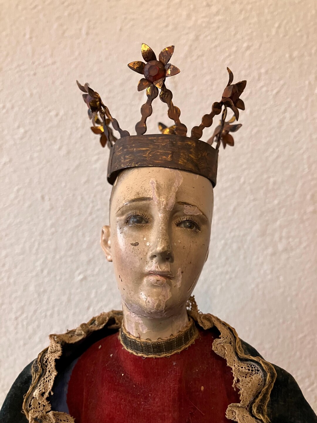 Small Metal Jagged Crown Diadem for Statues Santos Cage Dolls With 6 ...