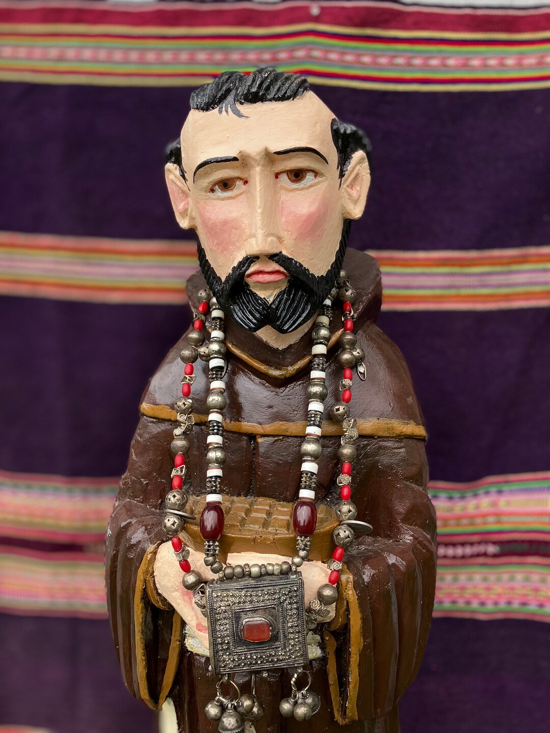 39 X-large Carved Wooden Santo Santos From Mexico San Francisco De Asis ...