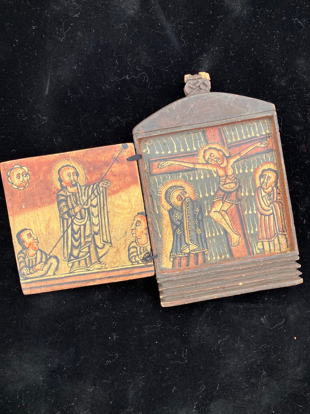 Hand-carved & Hand-painted Wooden Portable Altar / Coptic Icon From ...