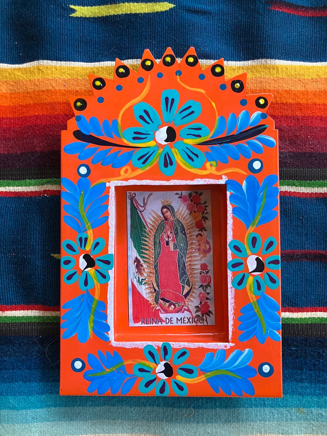 Medium Tin Nicho Altar From Mexico - Virgen De Guadalupe Our Lady of ...