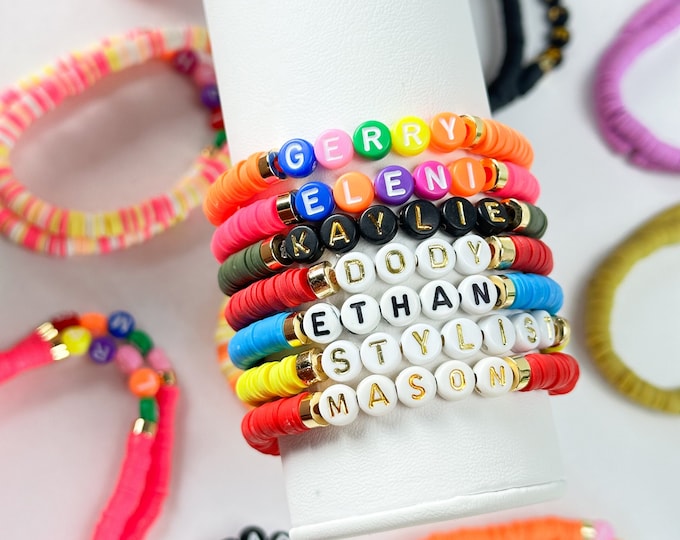 25-50-100-200-1000 Beaded Bracelets/friendship Bracelets/custom Name ...