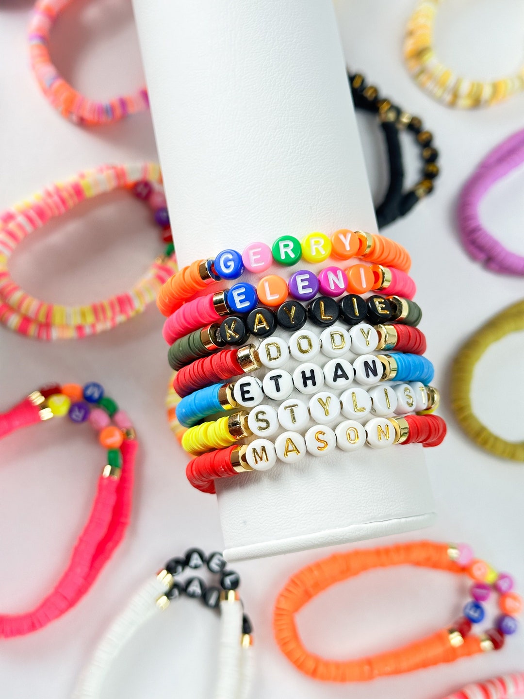 Custom Name Friendship Bracelet: Personalized Beaded Bracelet, Bulk ...
