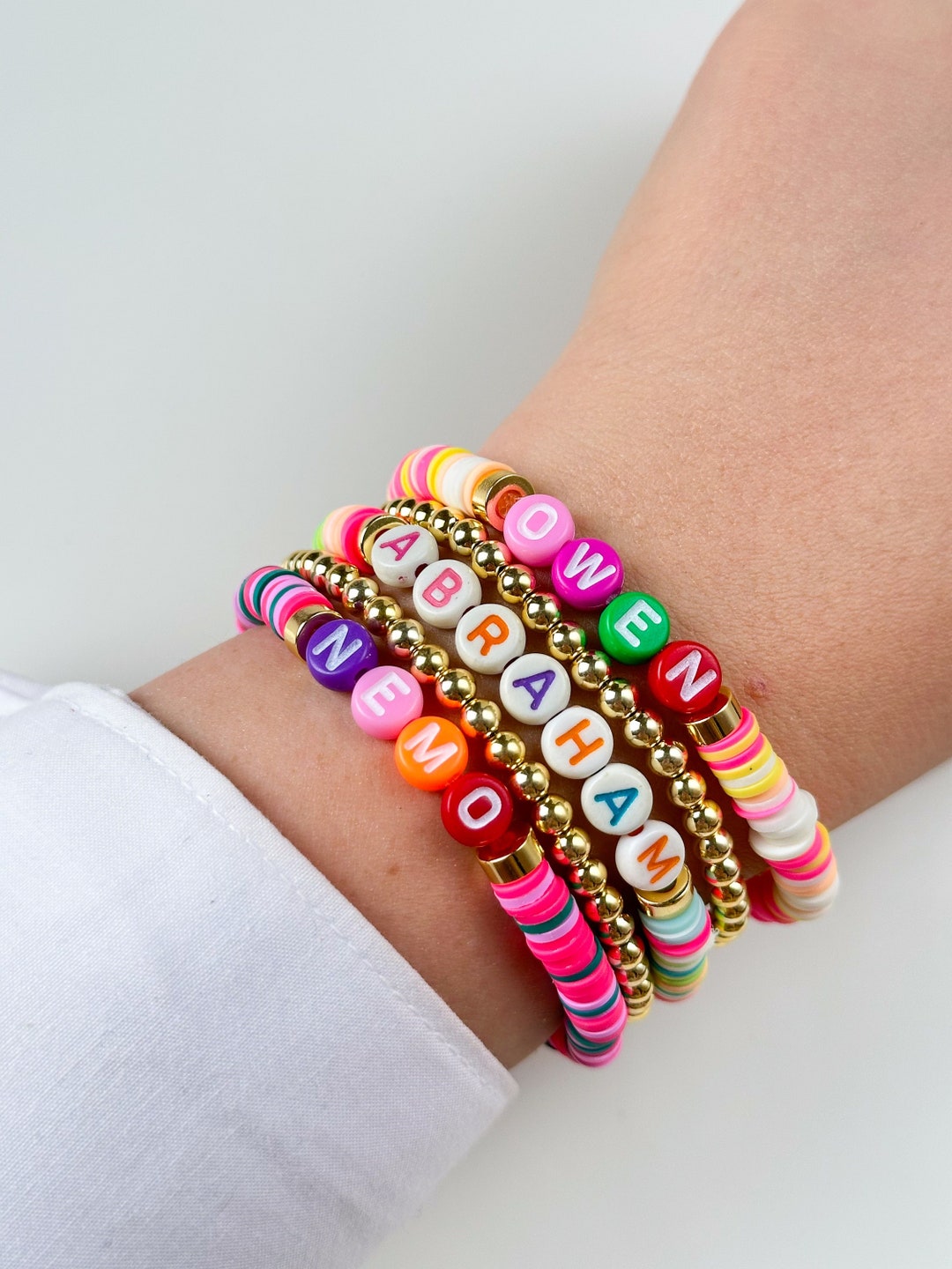 Custom Friendship Bracelets, Customized Bracelet, Name Bead Bracelets ...