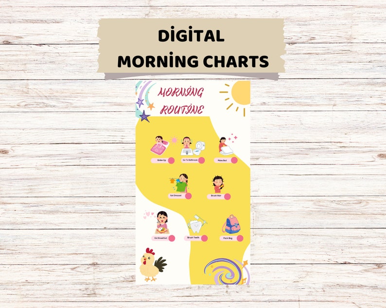 Daily Routine Schedule for Kids - Morning and Night - Digital Download ...