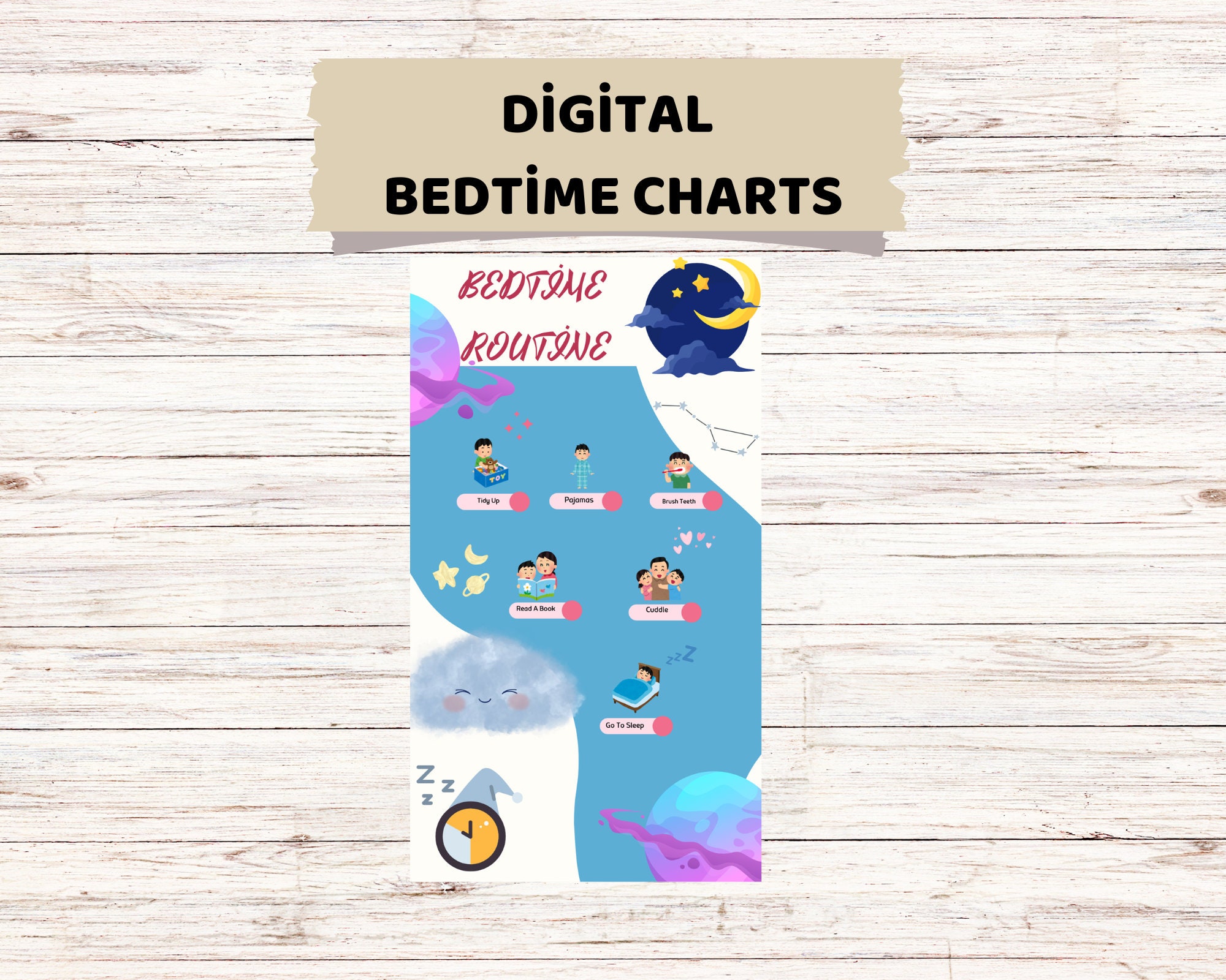 Daily Routine Schedule for Kids - Morning and Night - Digital Download - Etsy