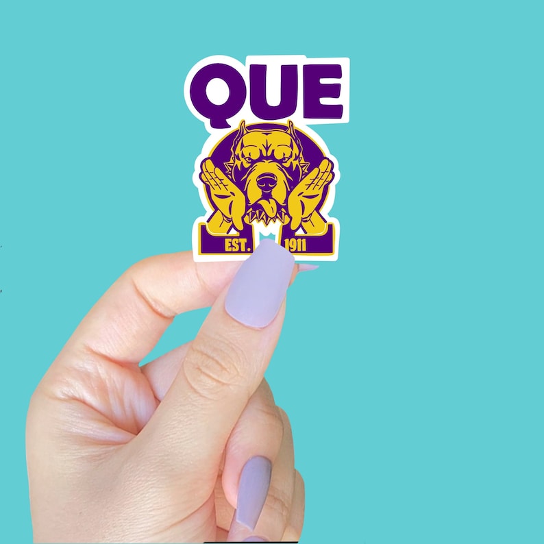 Que Dog Fraternity Glossy Vinyl Stickers | Decals | Frat | Gift for Him ...
