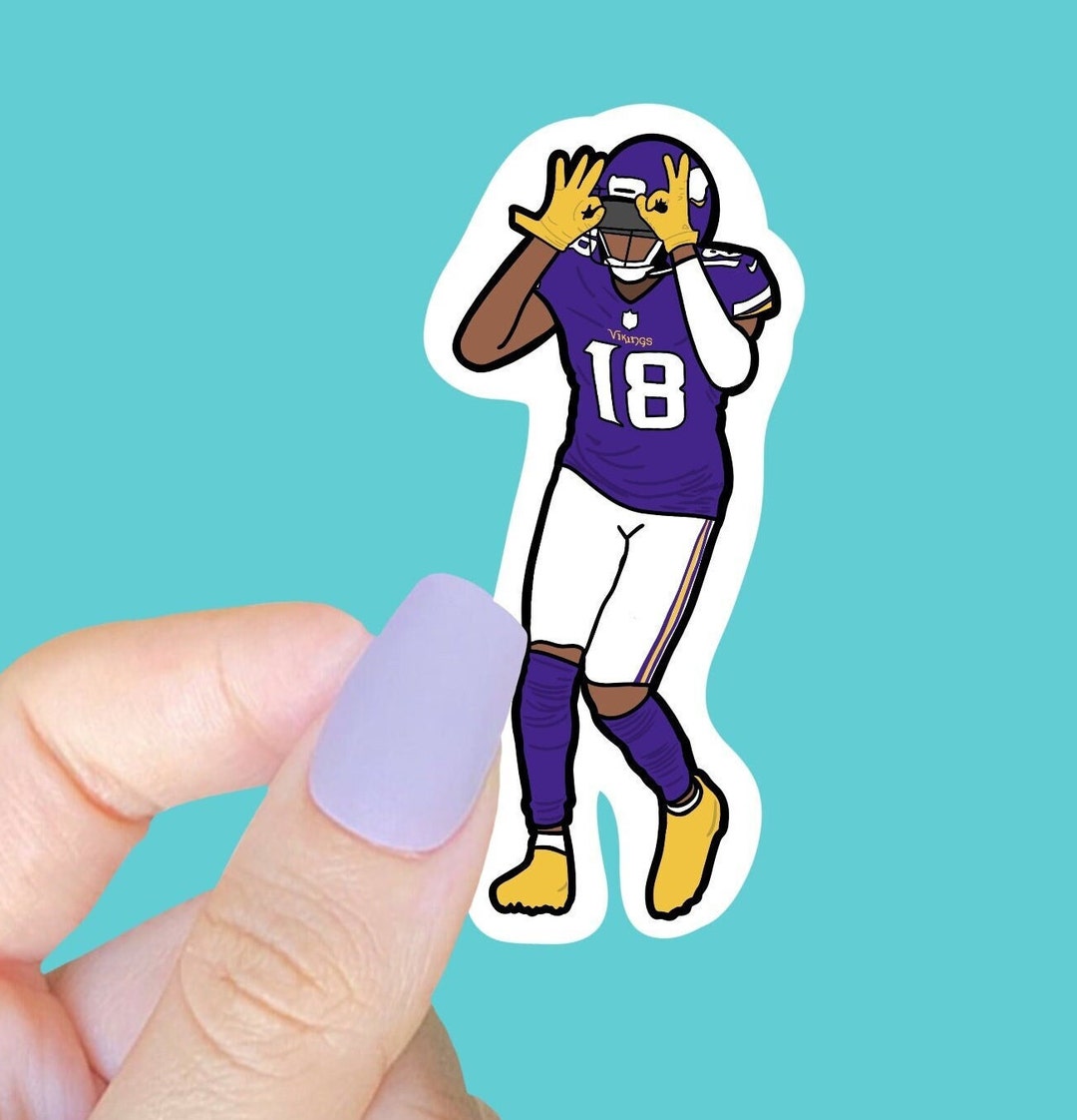 Justin Jefferson Glossy Vinyl Sticker: Football Jettas Decal - Etsy