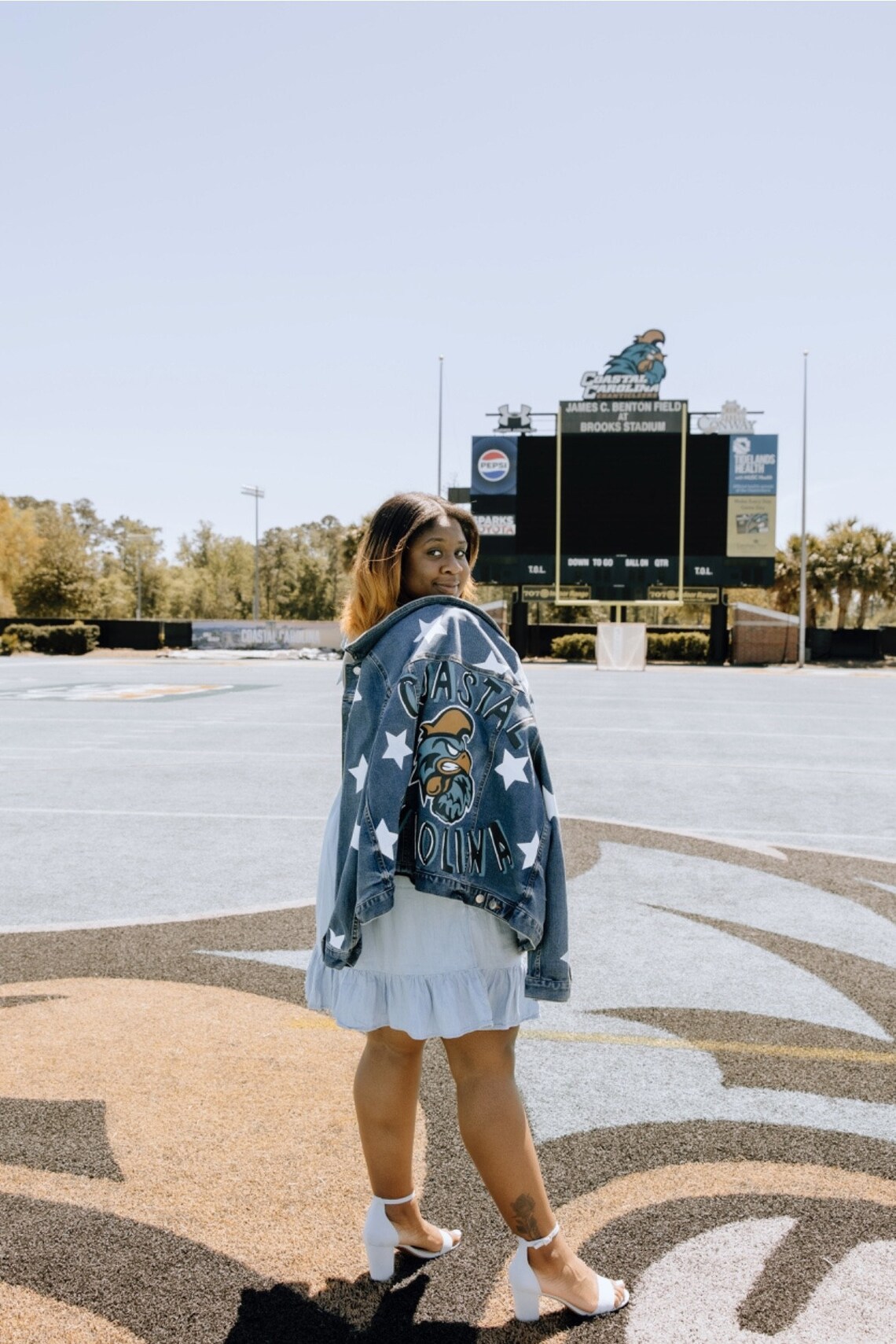 Custom Hand Painted Jean Jacket - University Sorority School Fraternity ...