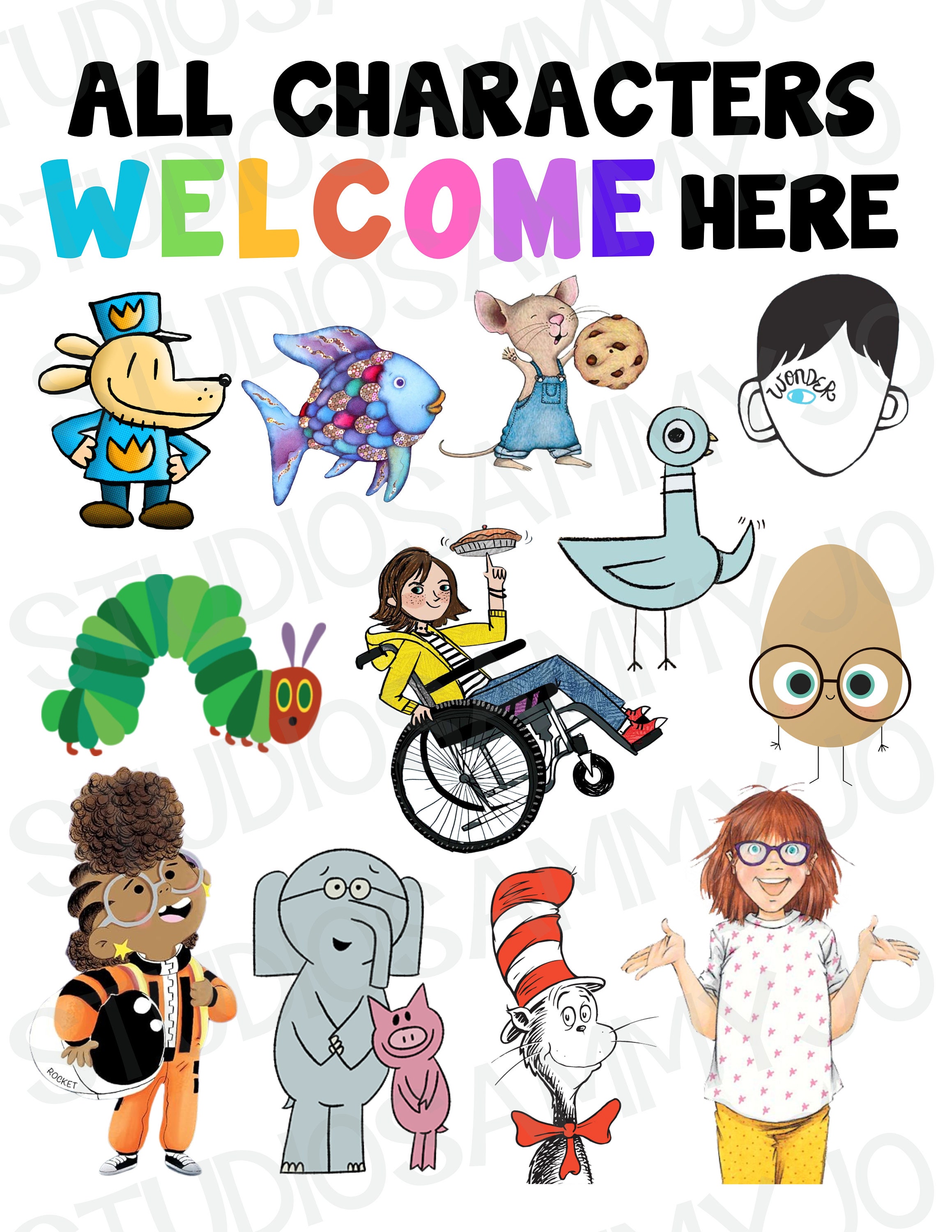ALL Characters Welcome Here Classroom Poster | Digital Download ...