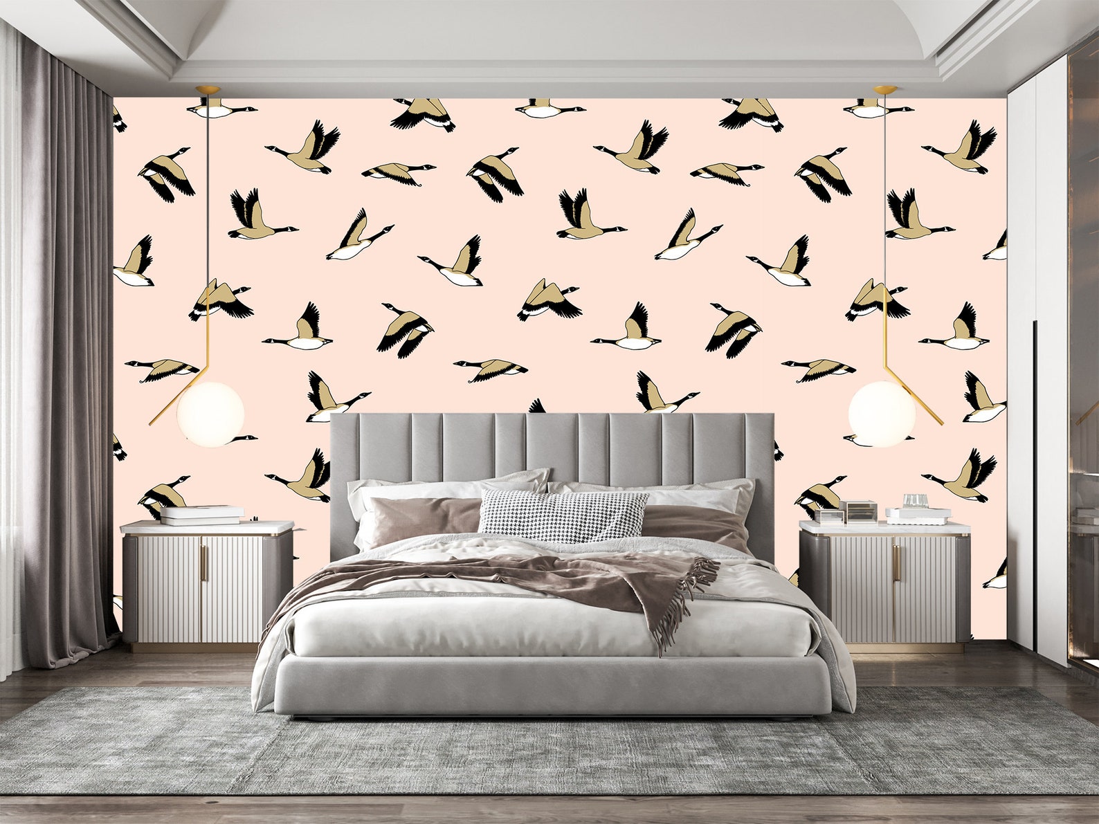 Elegant Flying Geese Wallpaper,geese in Flight Wallpaper,flying Geese ...