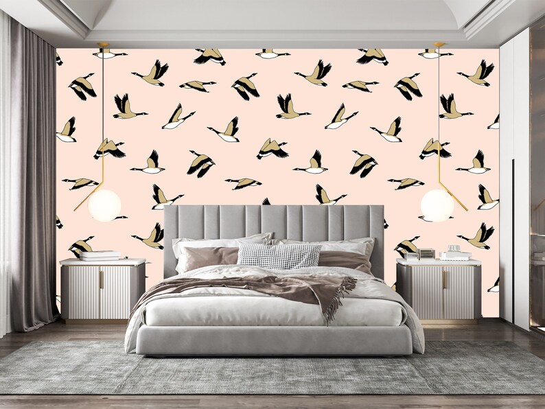 Elegant Flying Geese Wallpaper,geese in Flight Wallpaper,flying Geese ...