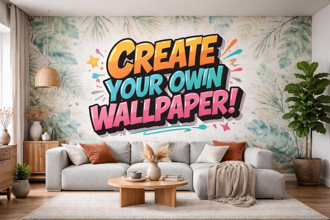 Custom Wallpaper Mural, Create Your Own Wallpaper, Personalized Wall ...