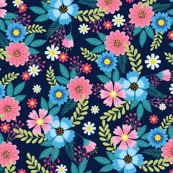 Bold Floral Wallpaper - Etsy