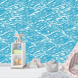 Ocean Wave Pattern Digital Download,blue and White Nautical Design ...