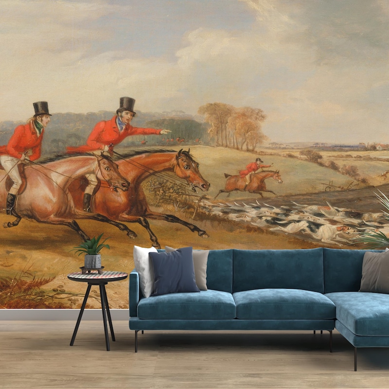 Fox Hunting Wallpaper - Etsy
