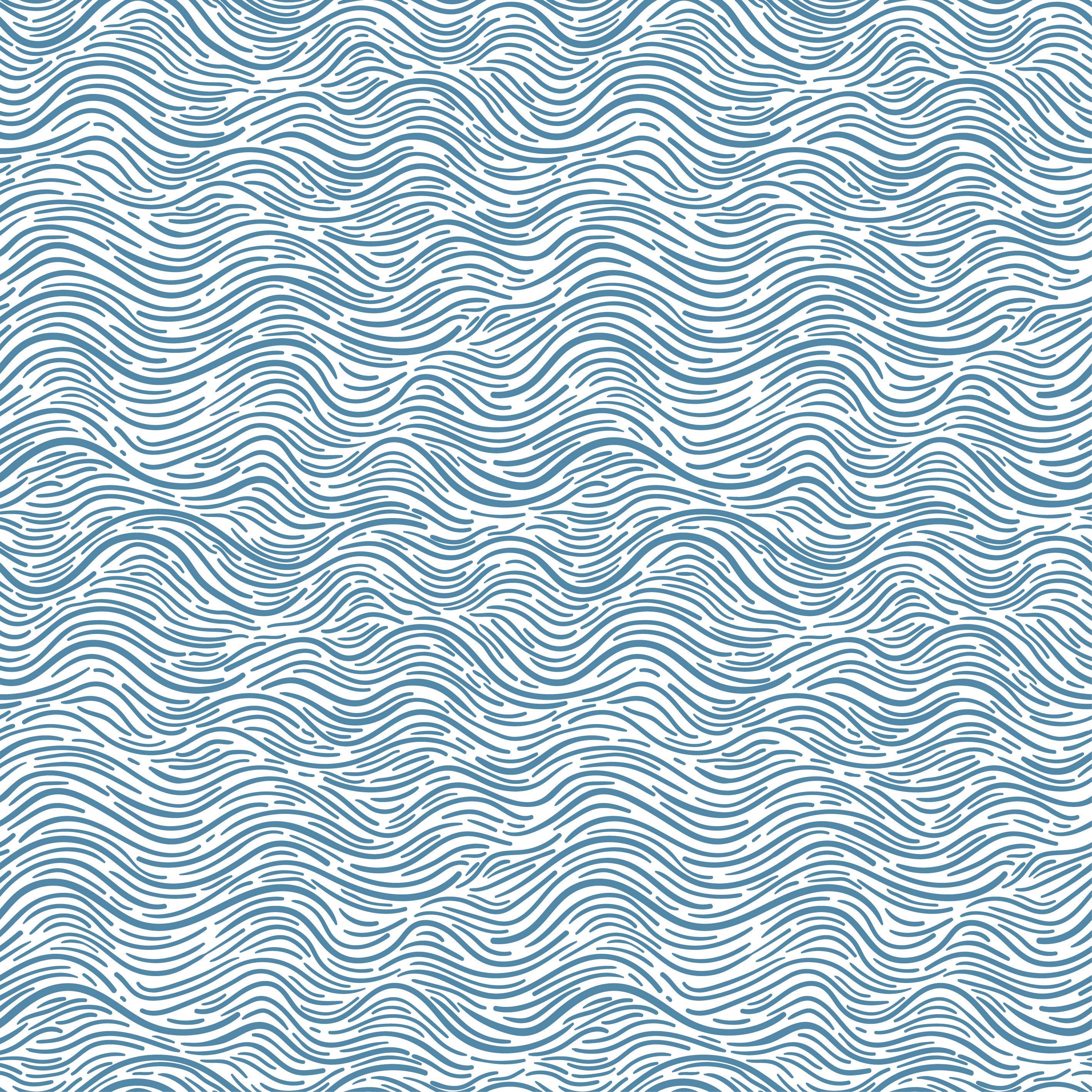 Modern Wave Pattern Wallpaper,ocean Inspired Blue and White Wall Decor ...