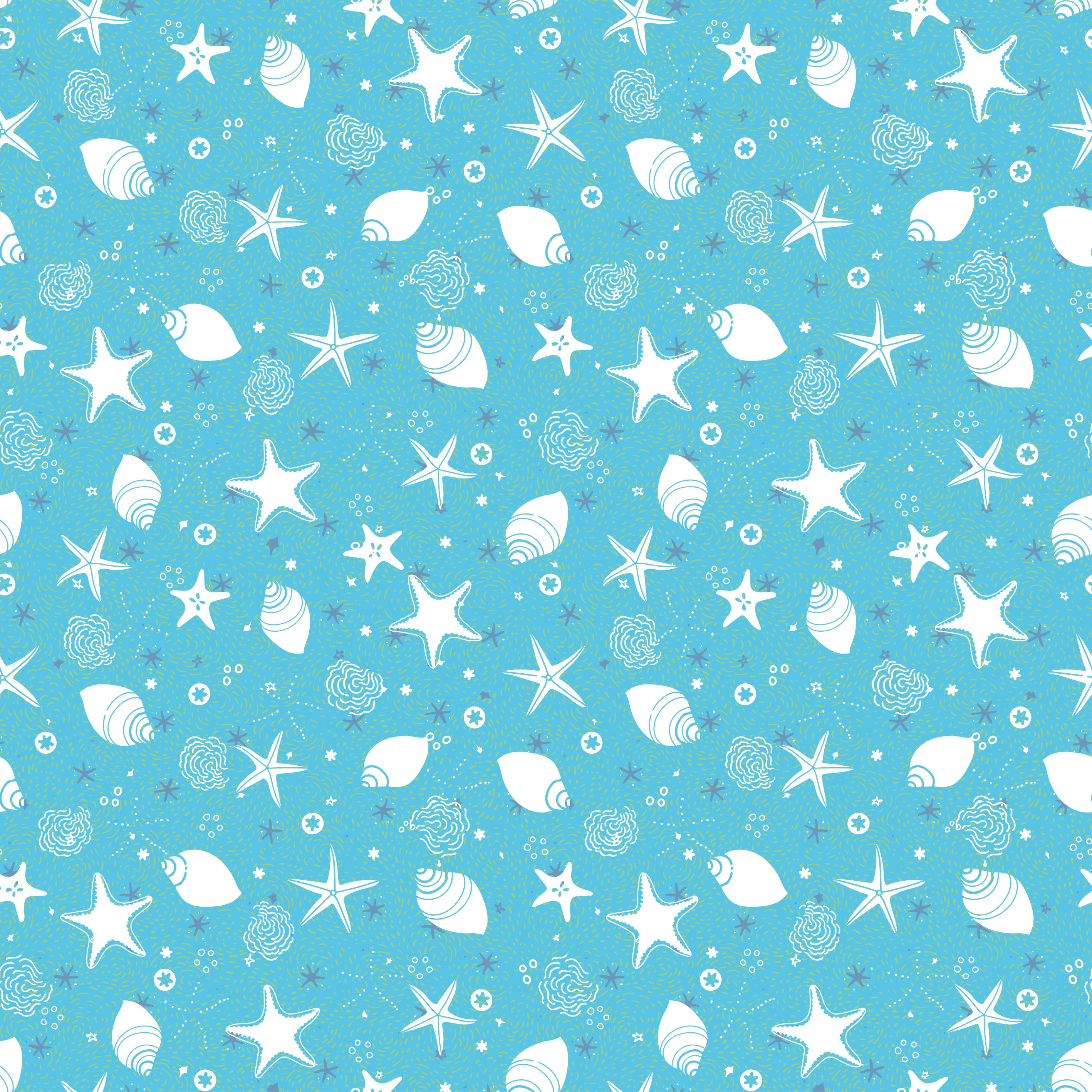 Charming Starfish and Seashell Pattern Wallpaper,coastal Beach Theme ...