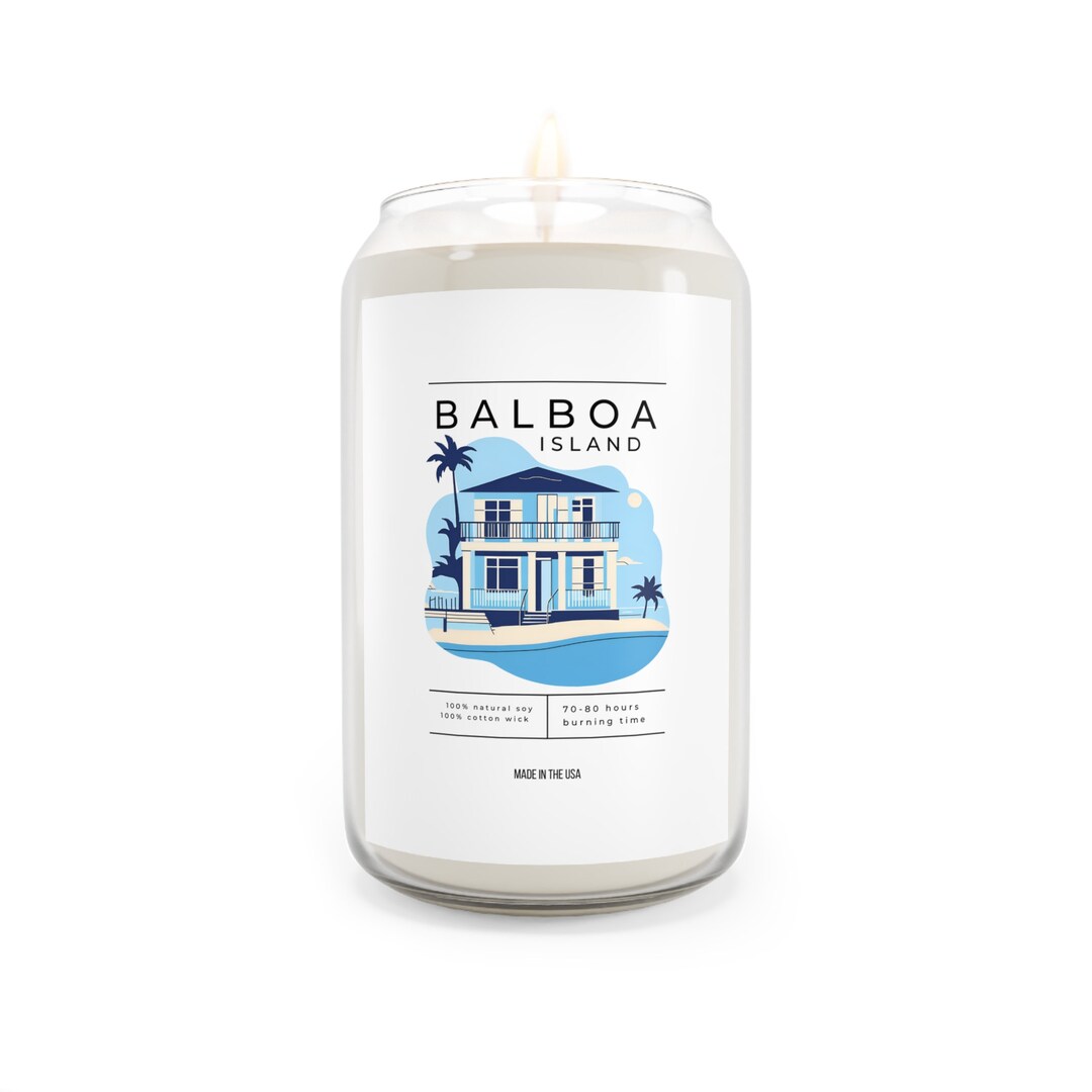 Vintage Balboa Island Soy Candle With Cotton Wick 13.75 Oz in Reusable ...