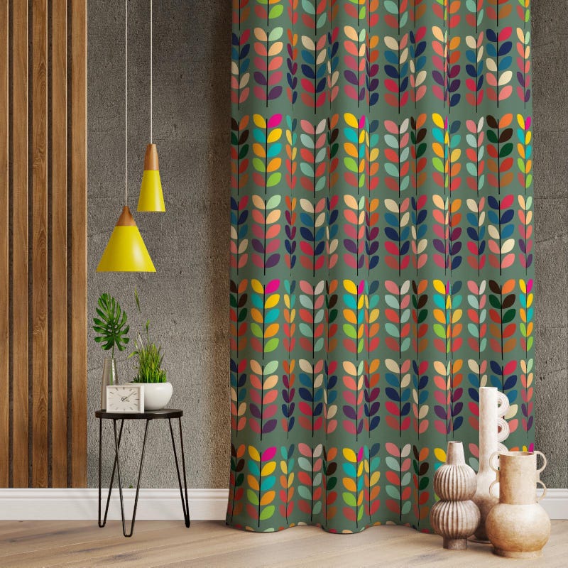 Multi Color Curtains - Etsy
