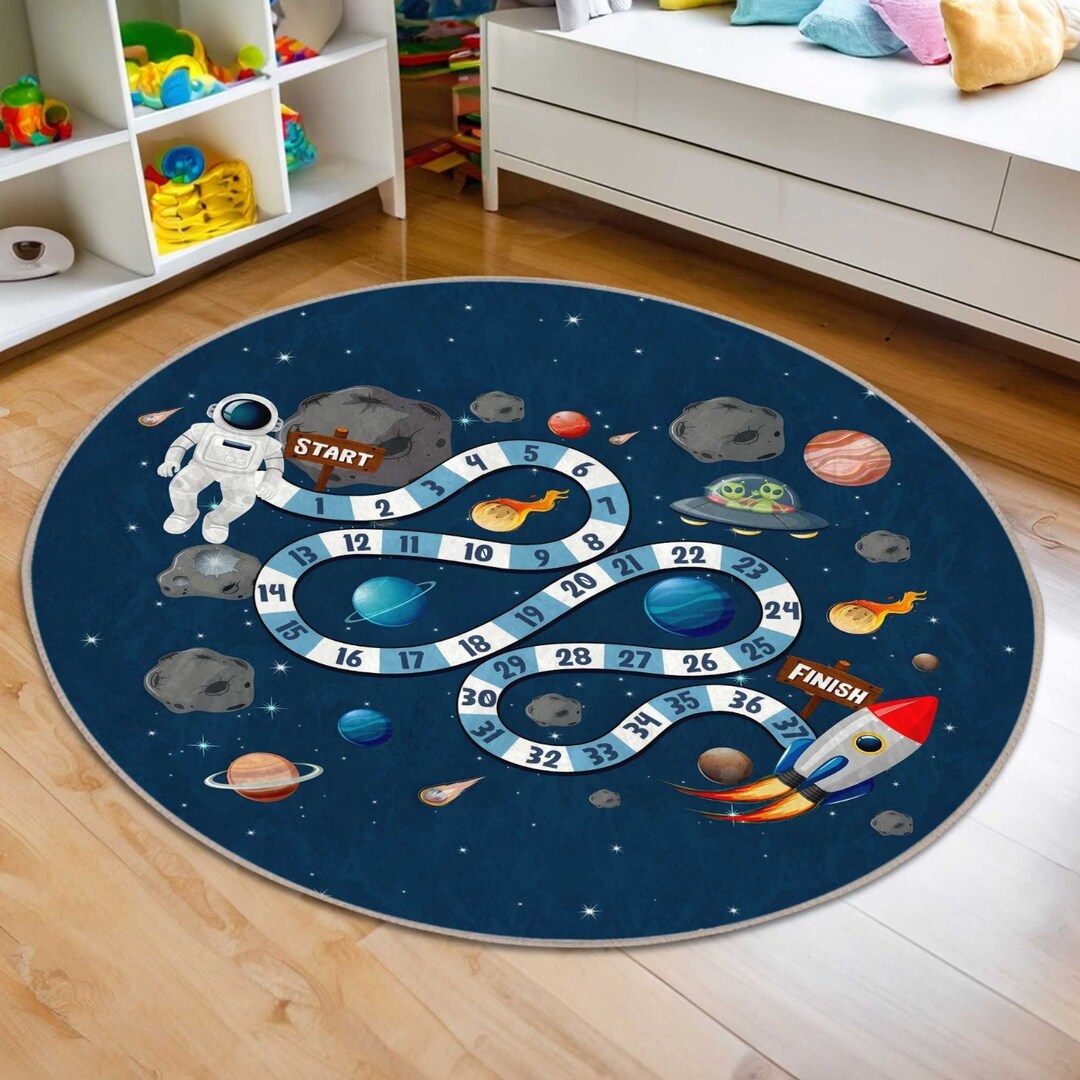 Astronaut Rugs for Kids, Astronaut Decor Nursery Room, Spaceway Mat for ...