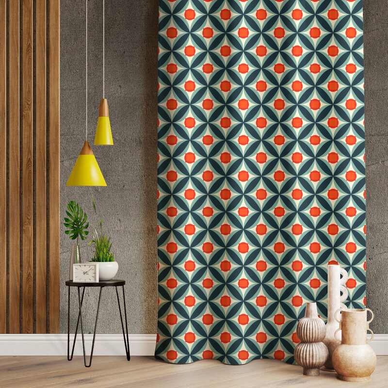Geometric Curtains - Etsy