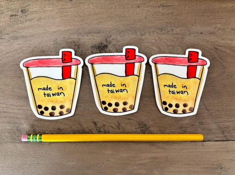 Boba Stickers Pearl Milk Tea Sticker Made in Taiwan Sticker Mango Sago ...
