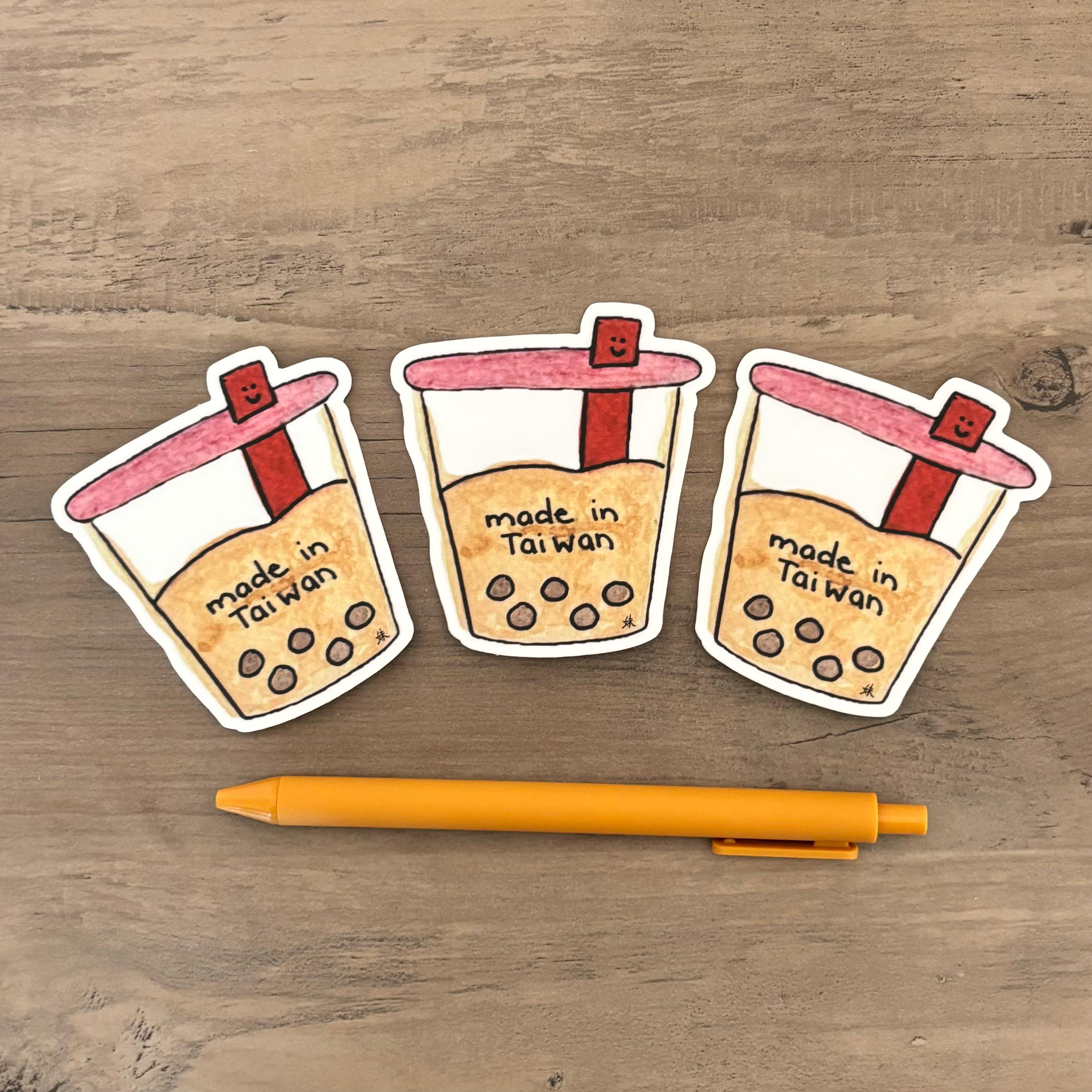 Boba Sticker Milk Tea Sticker Pearl Milk Tea Stickers Made in Taiwan ...