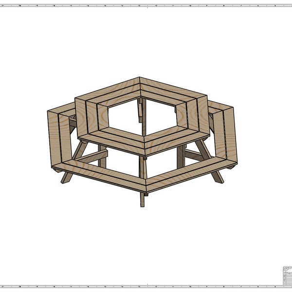 Hexagon Picnic Table Plan - Etsy