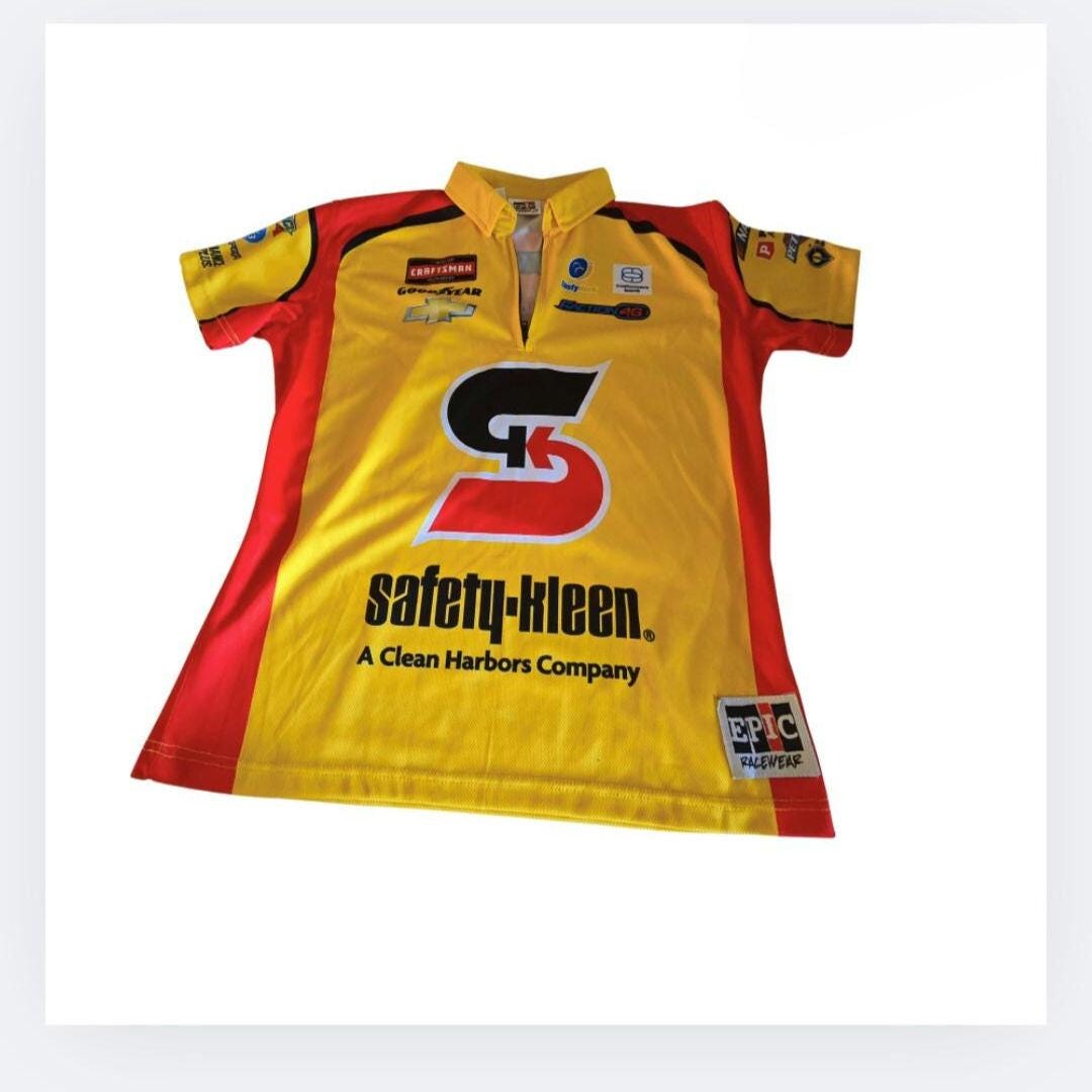 Vintage Epic Racewear Ladie's Crew Polo Shirt Yellow, Sponsor Tags Size ...