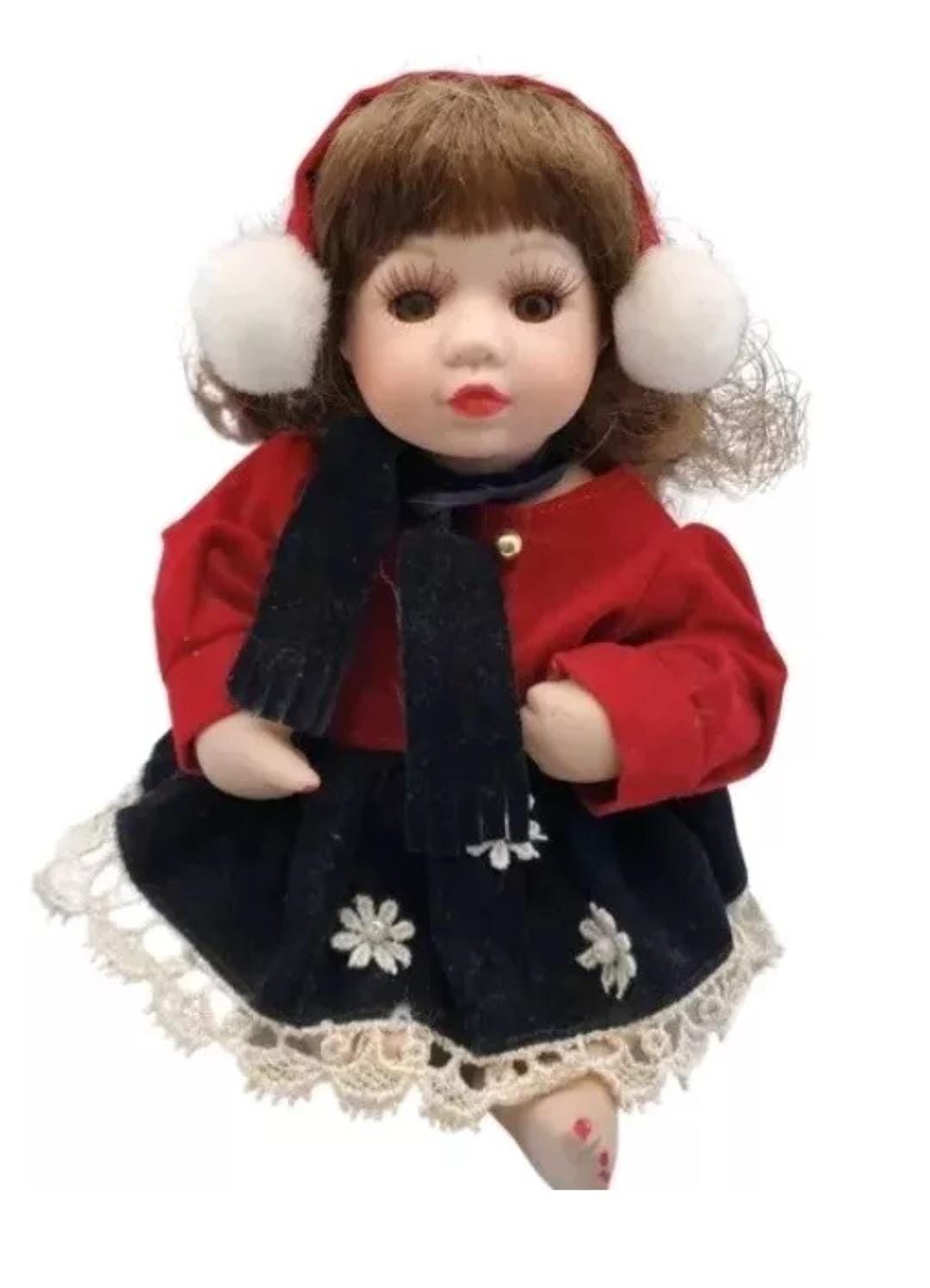 Vintage Mcfield International Co. Doll 8" Porcelain Doll Navy Red ...