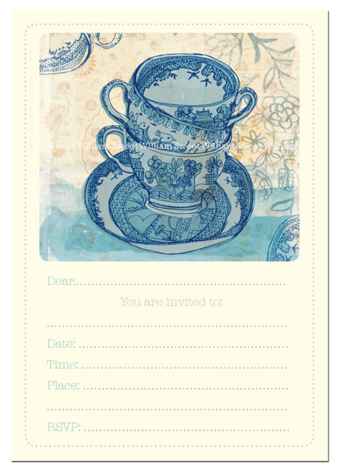 Kitchen Tea /tea Party / Shower / Birthday Invitation Instant - Etsy