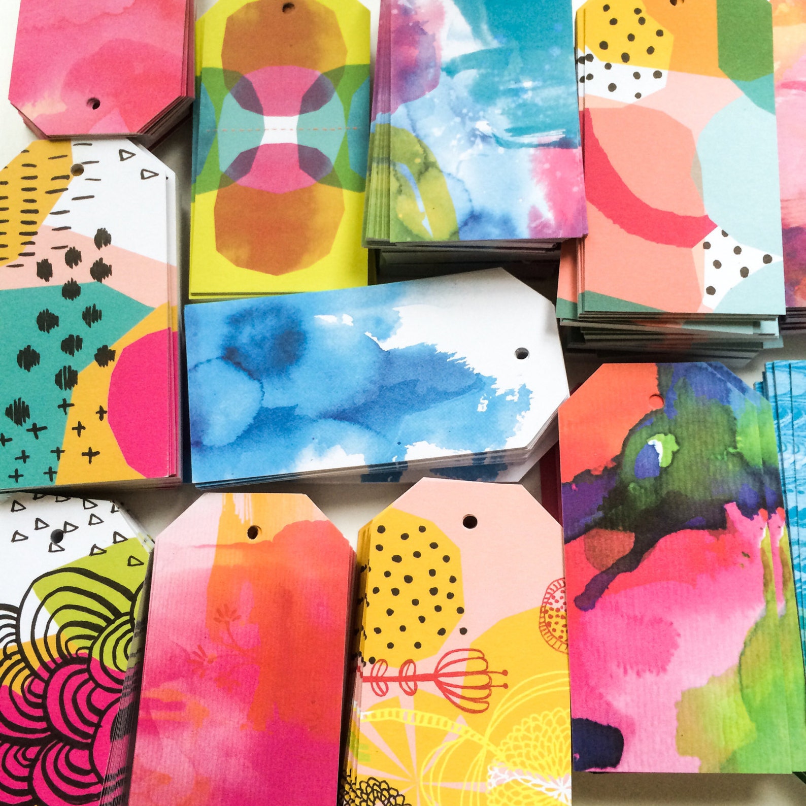 Bright Gift Tags Printable Digital Download Set of 10 Tags | Etsy