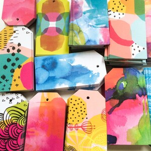 Bright Gift Tags Printable Digital Download Set of 10 Tags, for ...