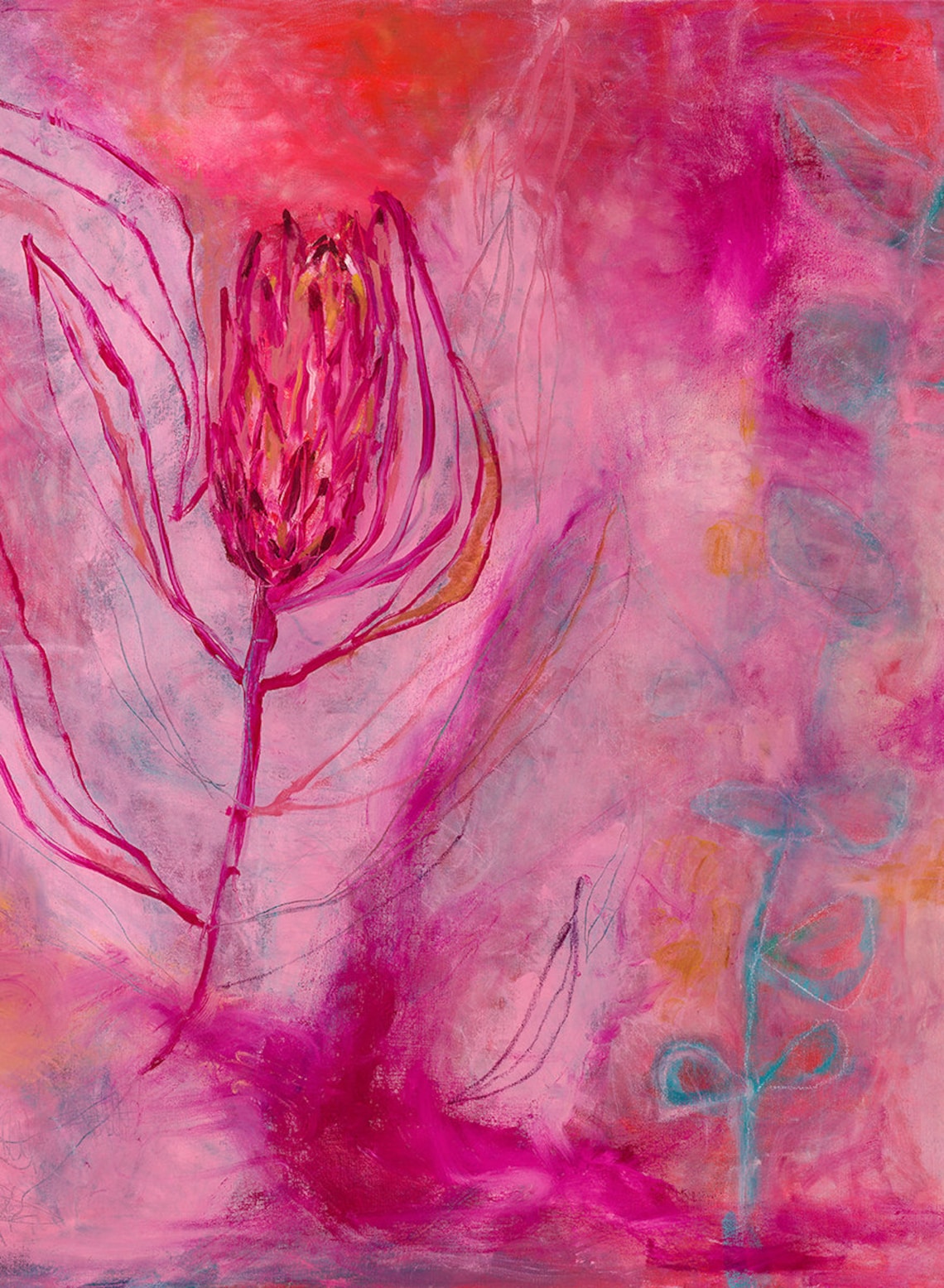 Set of 2 Protea Art Prints - Etsy Australia