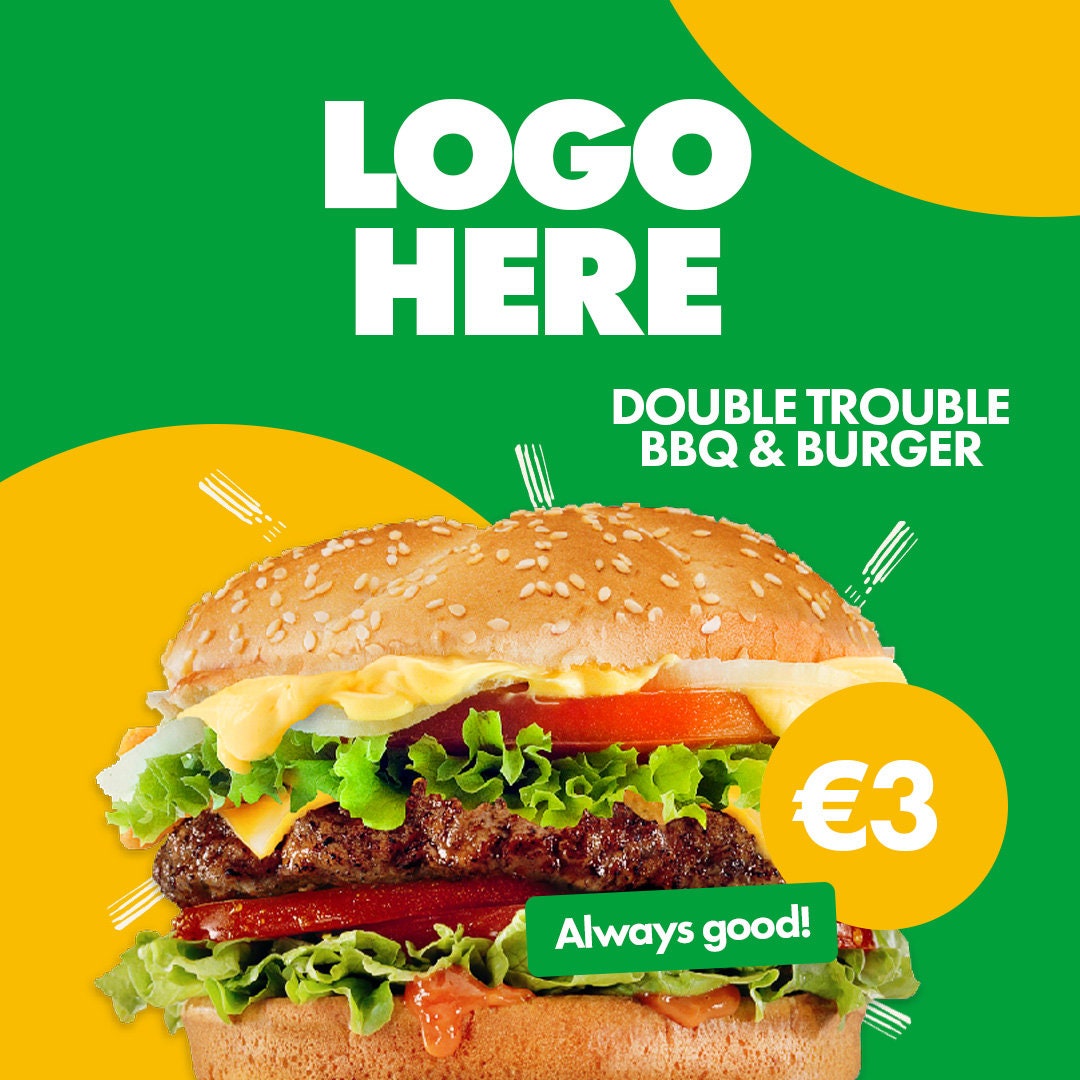 Hamburger Template Photoshop Design & Templates - Etsy