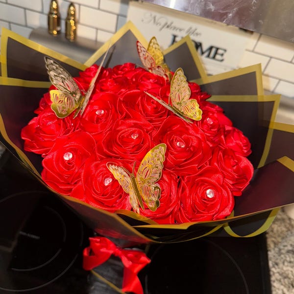 Glitter Flower Bouquet - Etsy