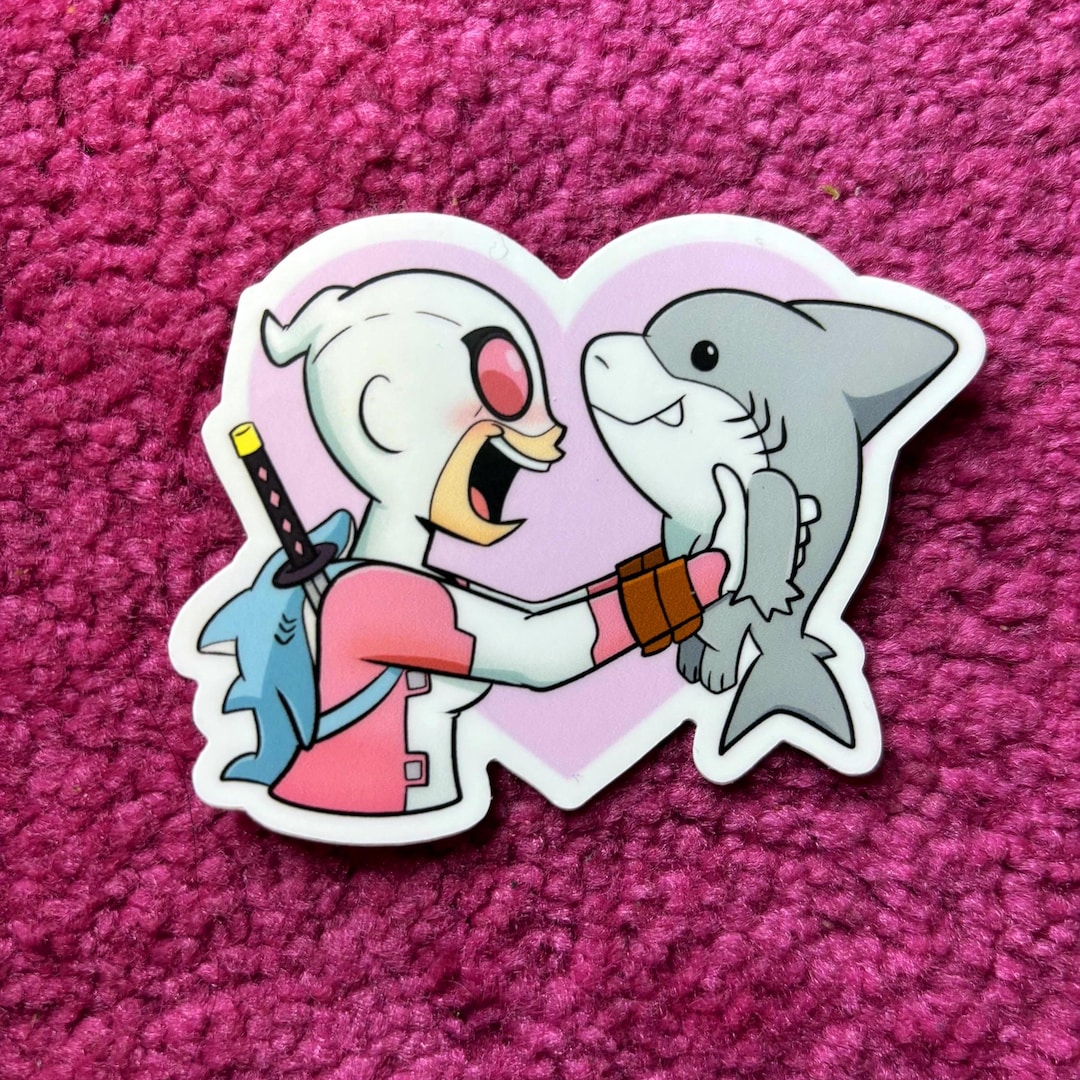 Gwenpool and Jeff the Landshark Cute Sticker - Etsy
