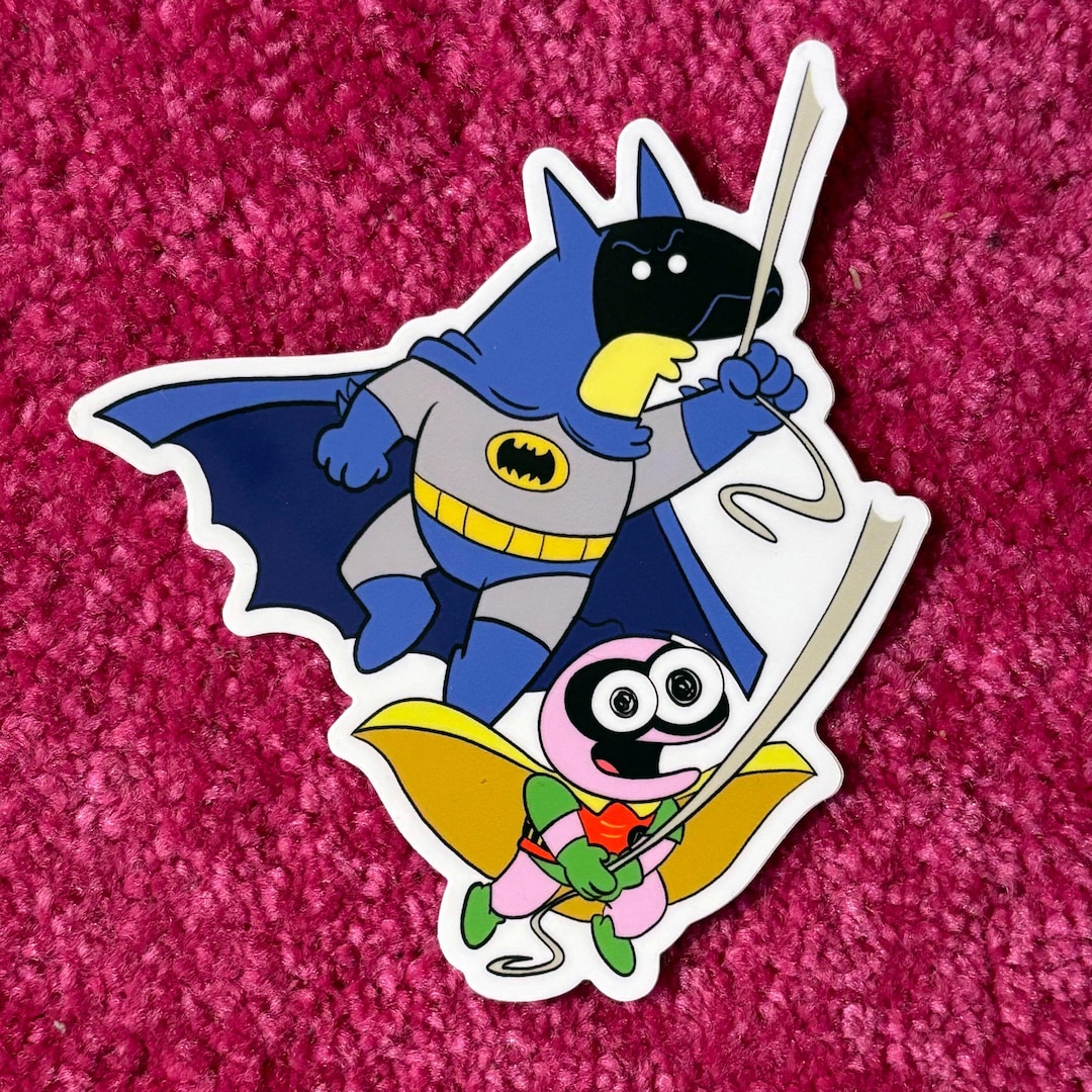 Smiling Friends Charlie and Pim Batman and Robin Sticker - Etsy