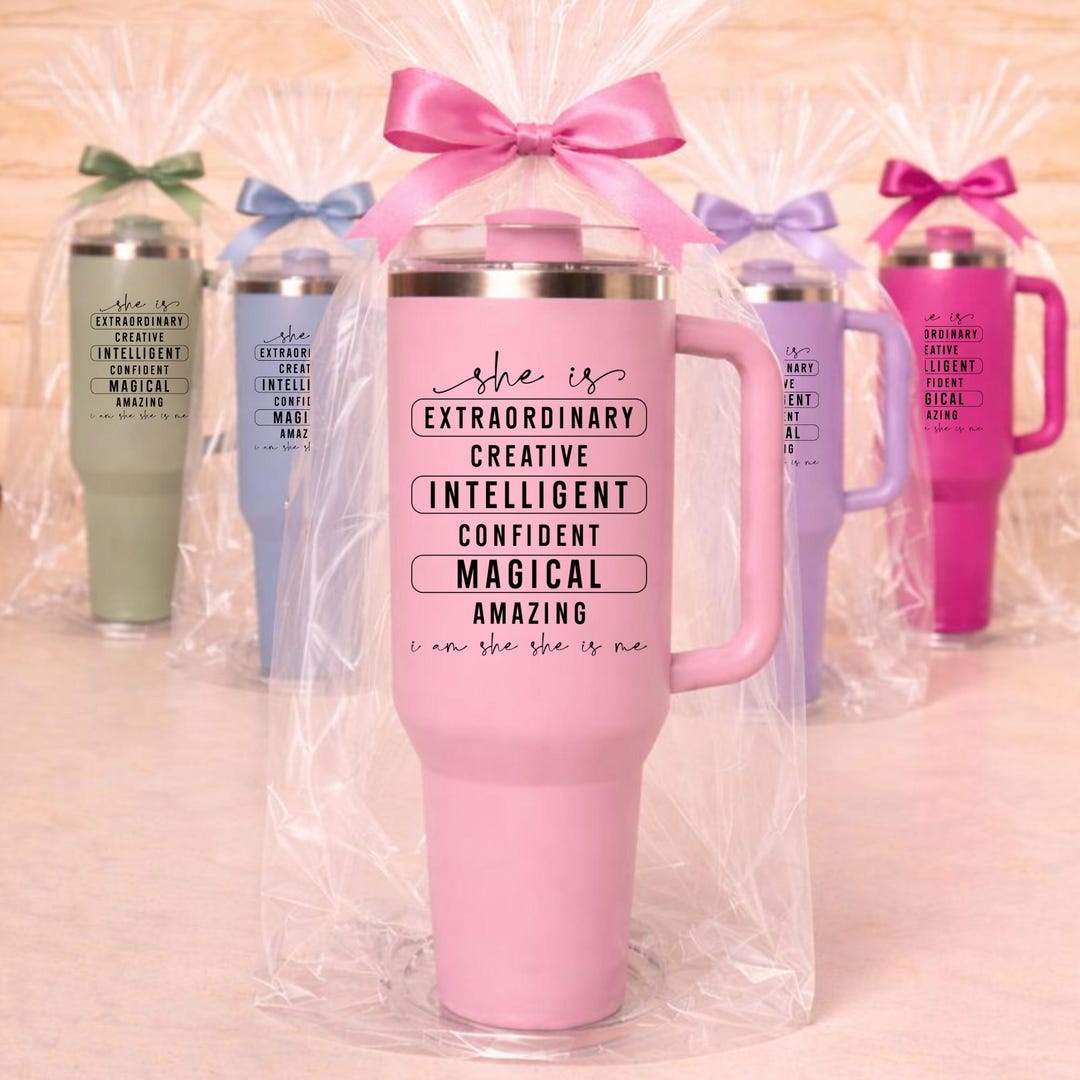 Gift for Her, She is Extraordinary 40oz Flip Top Tumbler Present Wrap ...