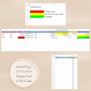 Simple Editable Caseload Organizer/manager Google Spreadsheet Template ...
