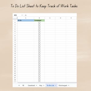 Simple Editable Caseload Organizer/manager Google Spreadsheet Template ...
