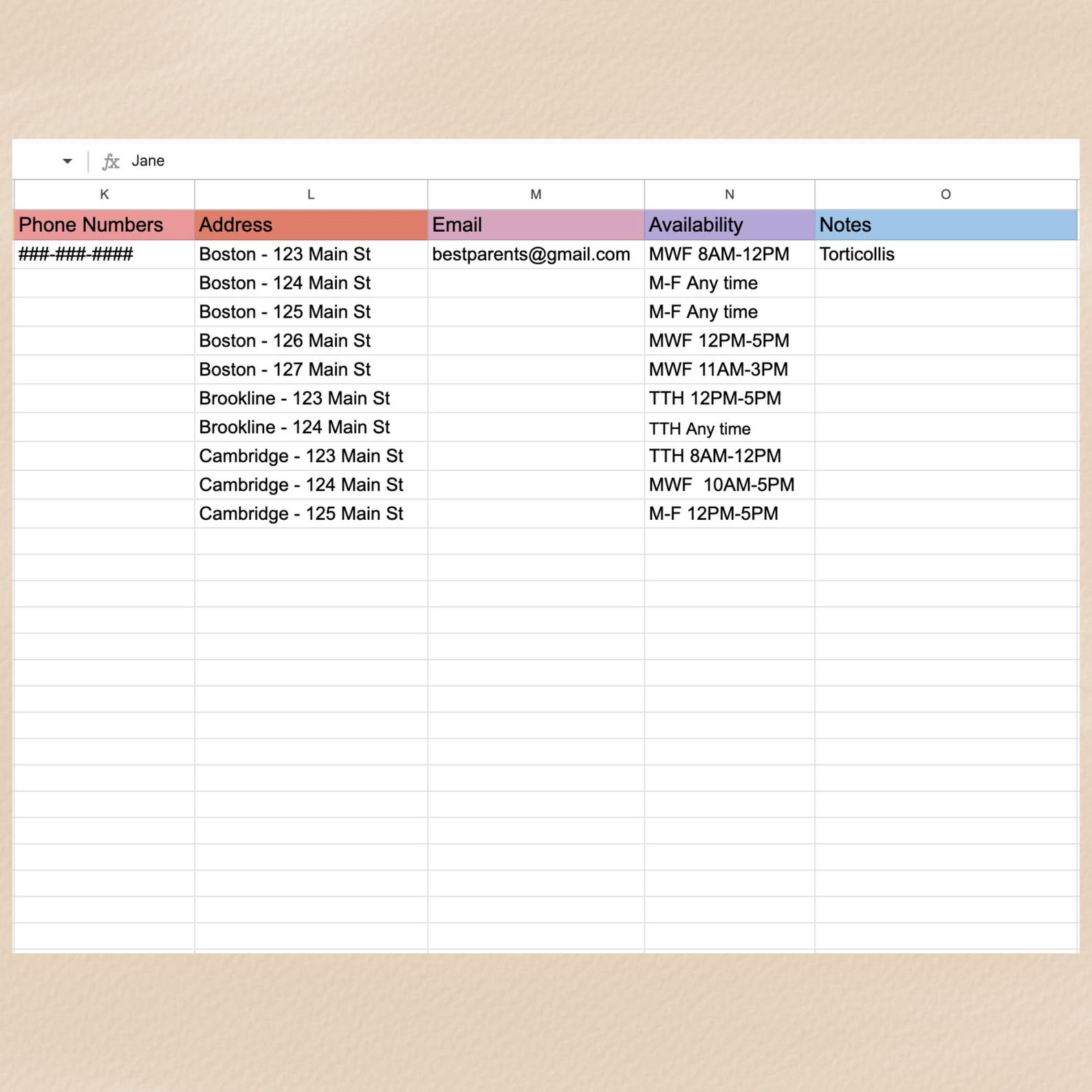 Editable Caseload Organizer/manager Google Spreadsheet Template Early ...