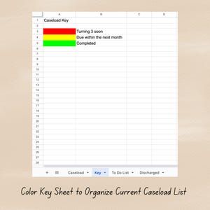 Simple Editable Caseload Organizer/manager Google Spreadsheet Template ...