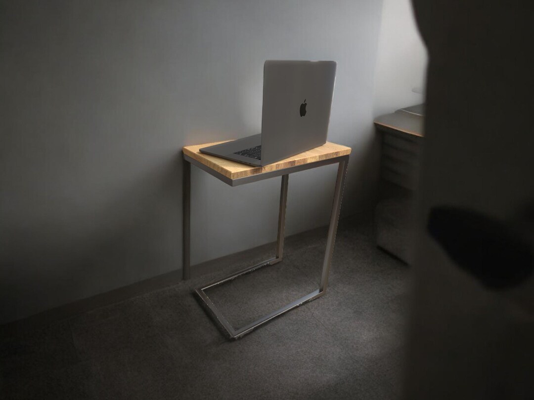 Laptop Coffee Table, Sofa C Solid Oak Table, Side Handmade Table - Etsy