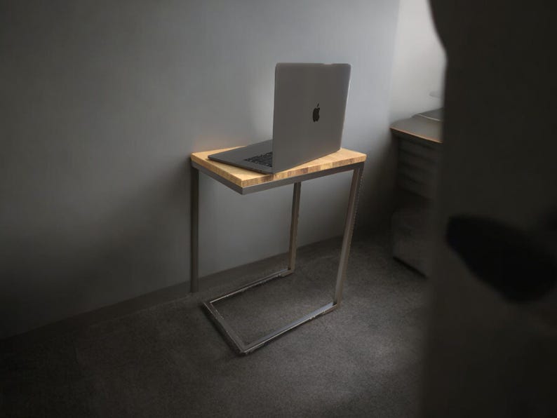 Laptop Coffee Table, Sofa C Solid Oak Table, Side Handmade Table - Etsy