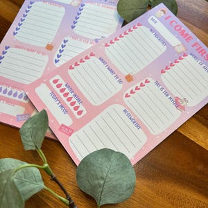 I Come First Daily Journal, Self-care Checklist Notepad - Etsy