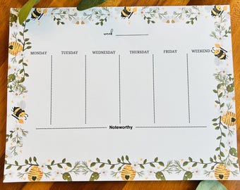 Cute Desk Planner, Colorful Planner, Desk Weekly Planner, to Do List ...