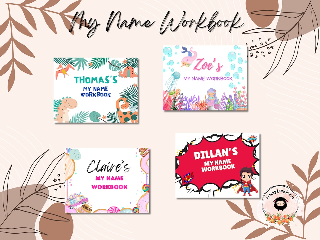 Personalized Name Tracing Workbook, Custom Name Workbook, Busybook for ...