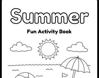 Printable Summer Fun Activity Book, Children's Summer Activity Book - Etsy