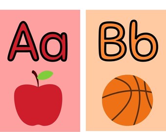 Alphabet Flashcards - Etsy
